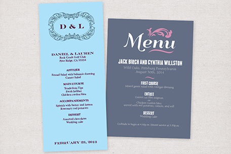 Menu Card Printing